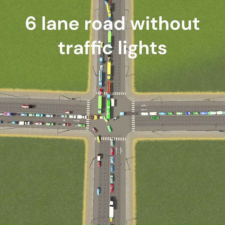 Cities Skylines Intersection Simulation, Part 1: Traffic Lights - YouTube