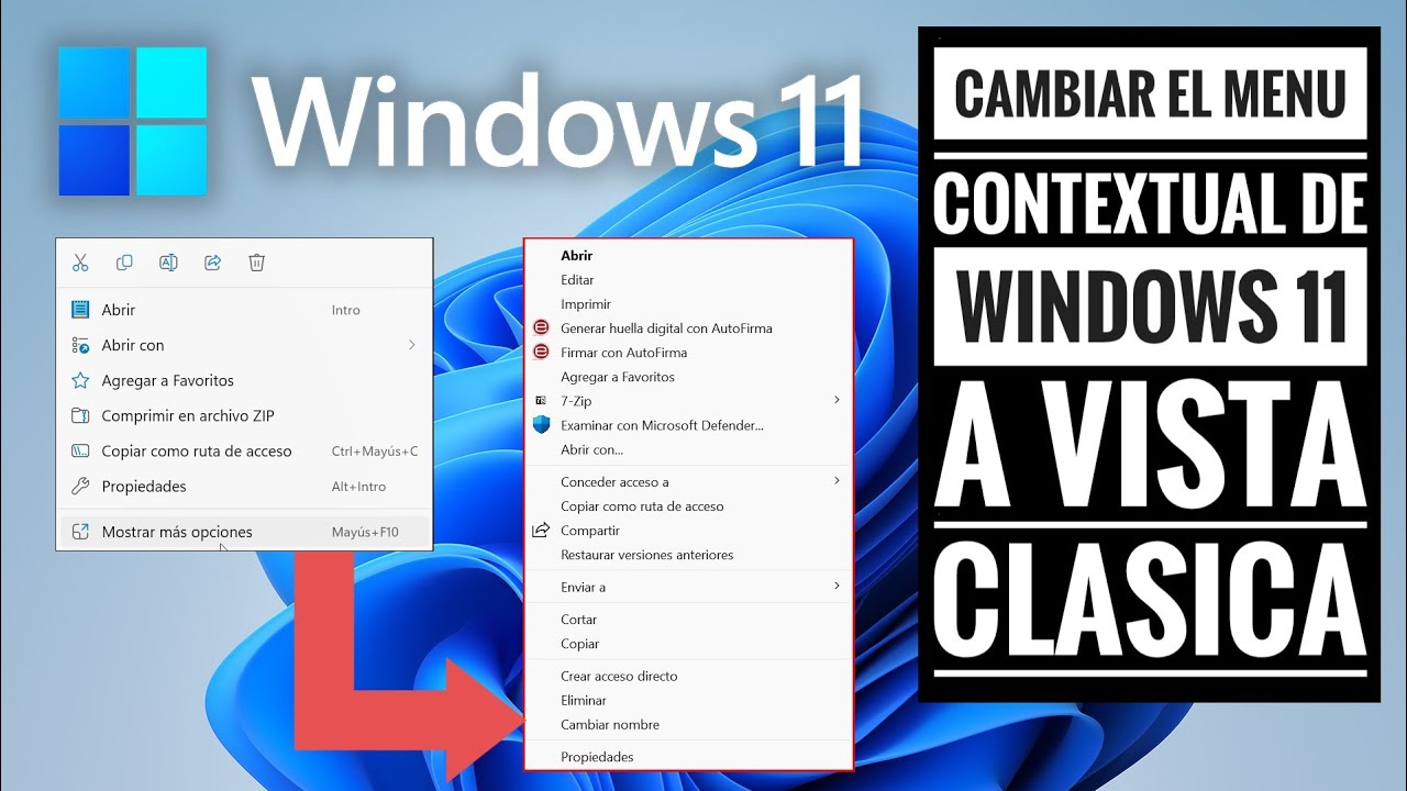 Cómo cambiar el menu contextual clásico de Windows 11 (vista antigua ...
