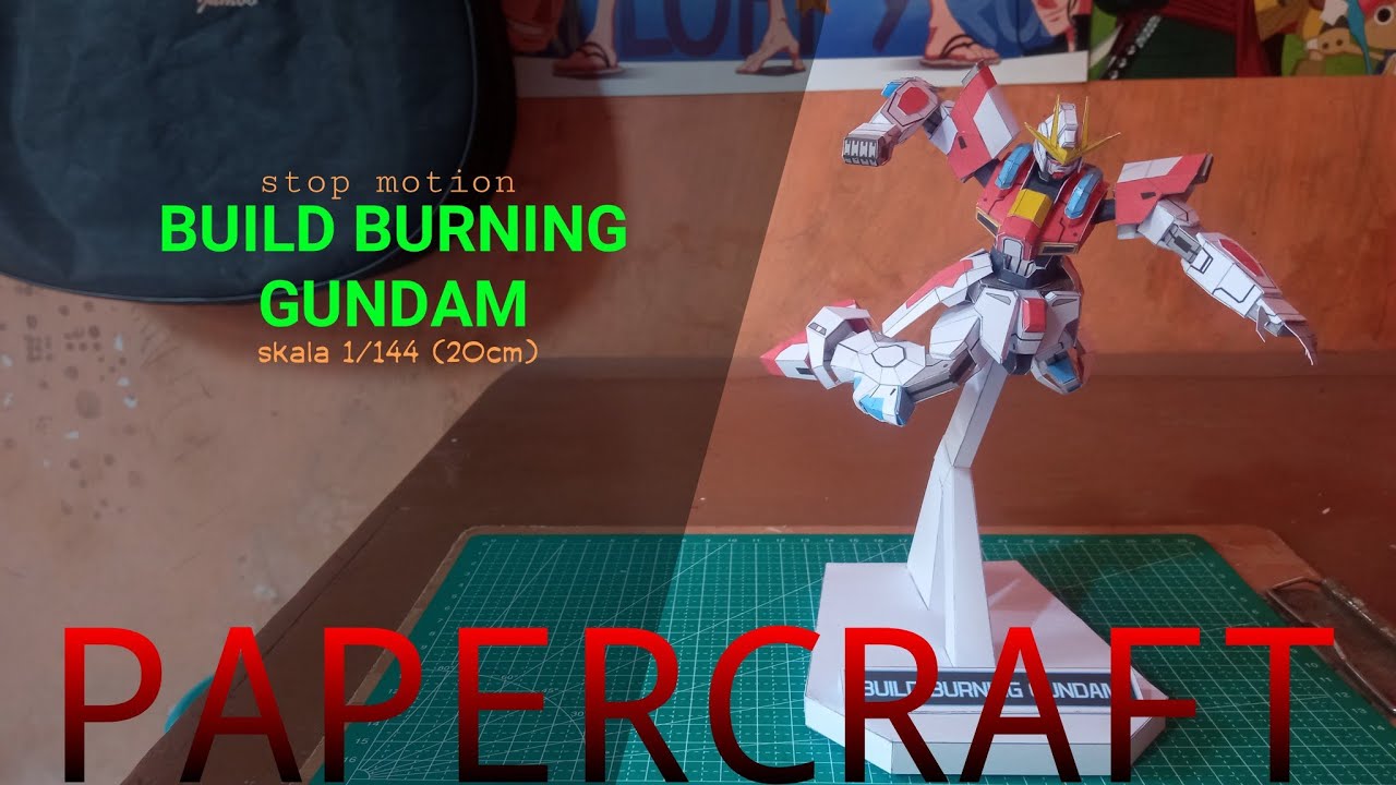 Build Burning Gundam Papercraft - YouTube