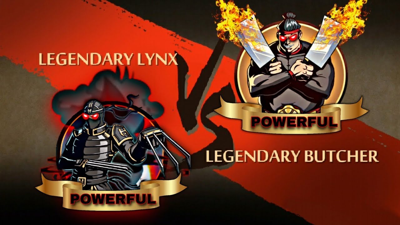 Shadow Fight 2 Legendary Lynx Vs Legendary Butcher - YouTube
