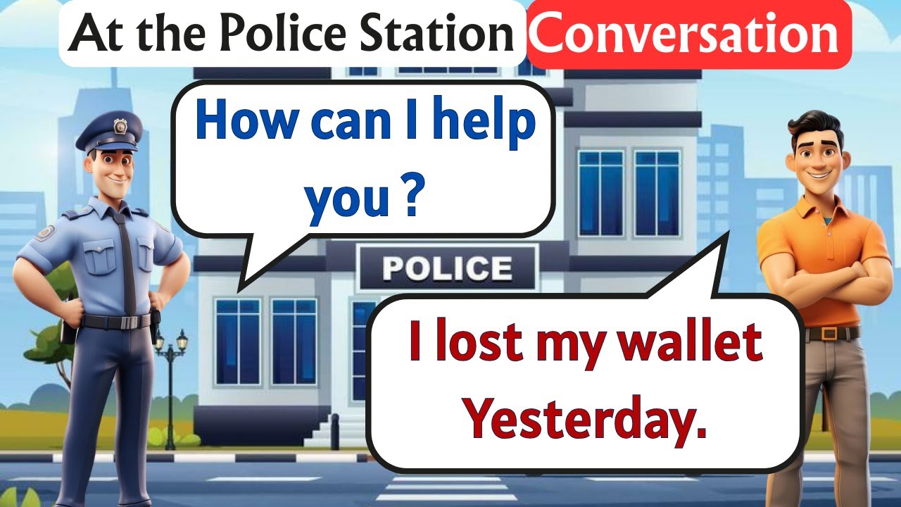 At the Police Station |Easy English Questions and Answers| Learn ...