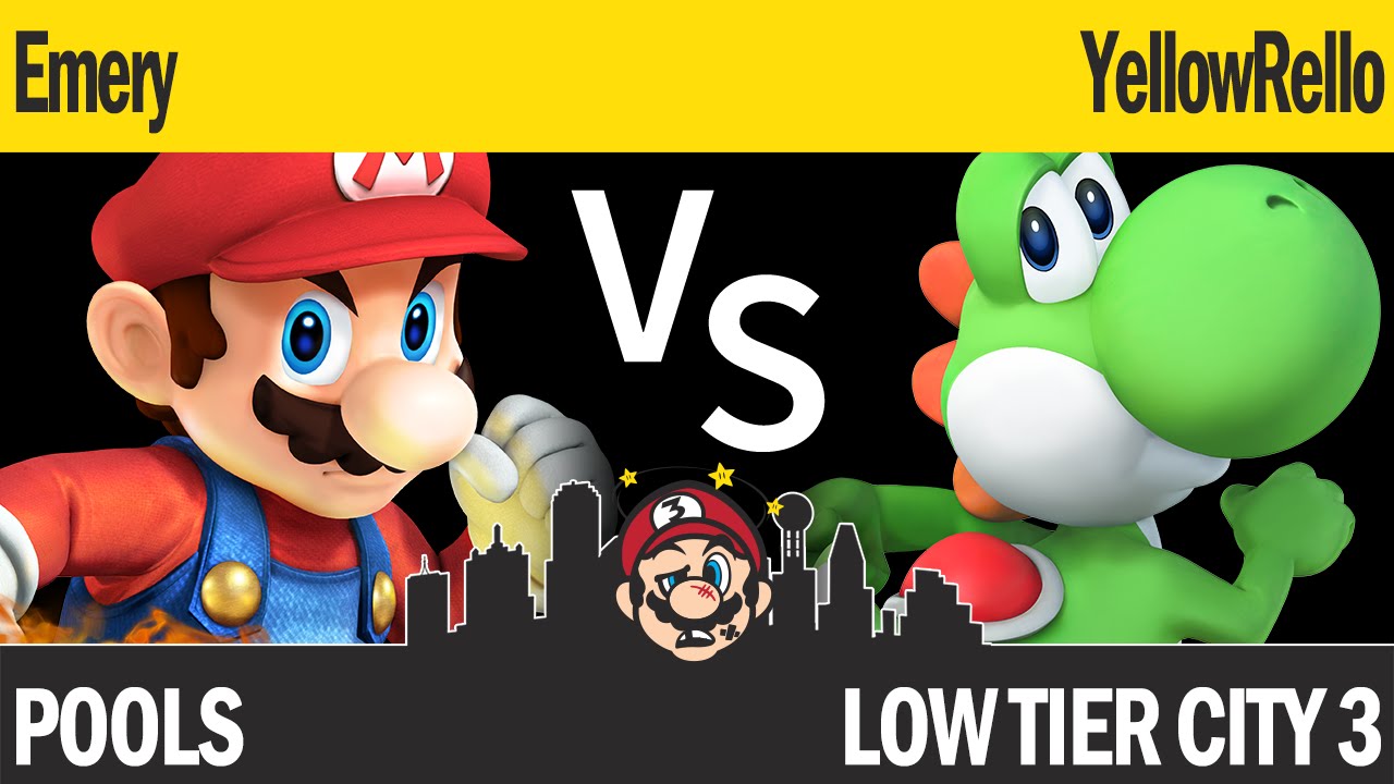 LTC3 Smash4 - Emery (Mario, DK) vs YellowRello (Yoshi) - Pools - YouTube