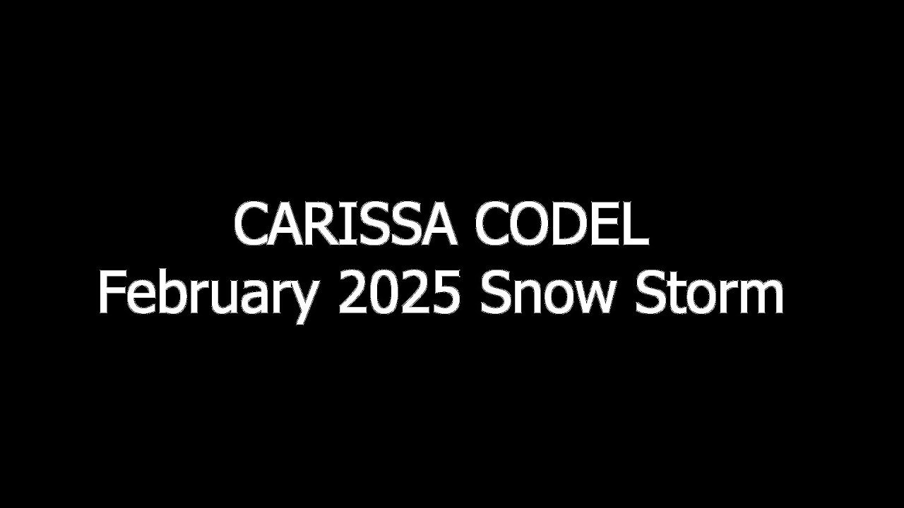 Carissa Codel February Snow Coverage - YouTube