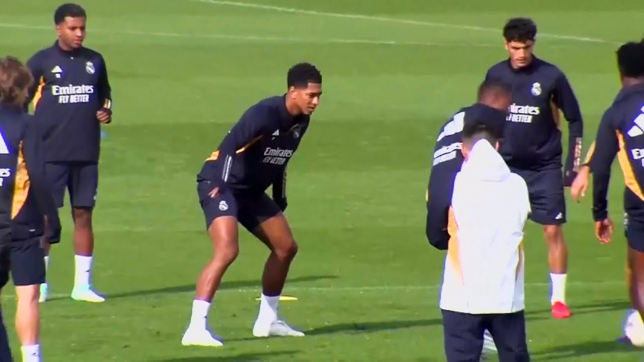 Jude Bellingham LEADS Real Madrid training ahead of La Liga match ...