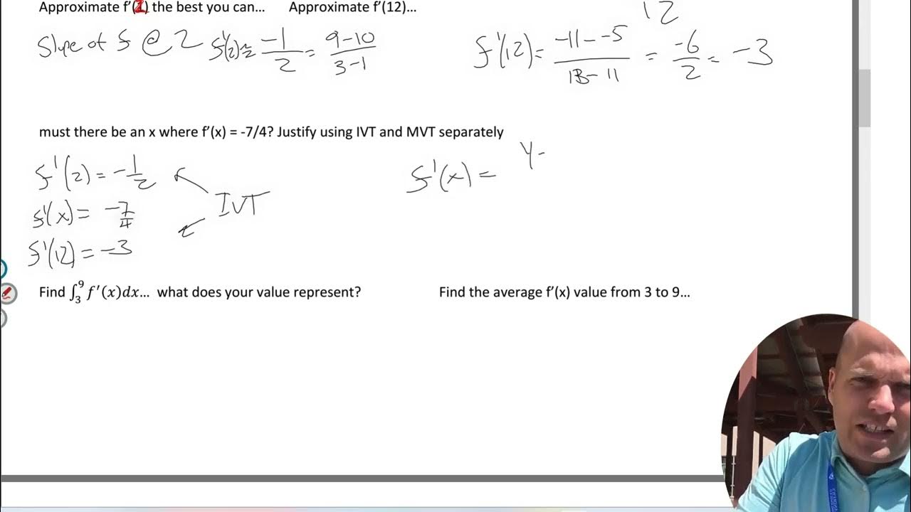 AP Calc AB - Riemann sums / motion with riemann sums (HW 9.1) - YouTube