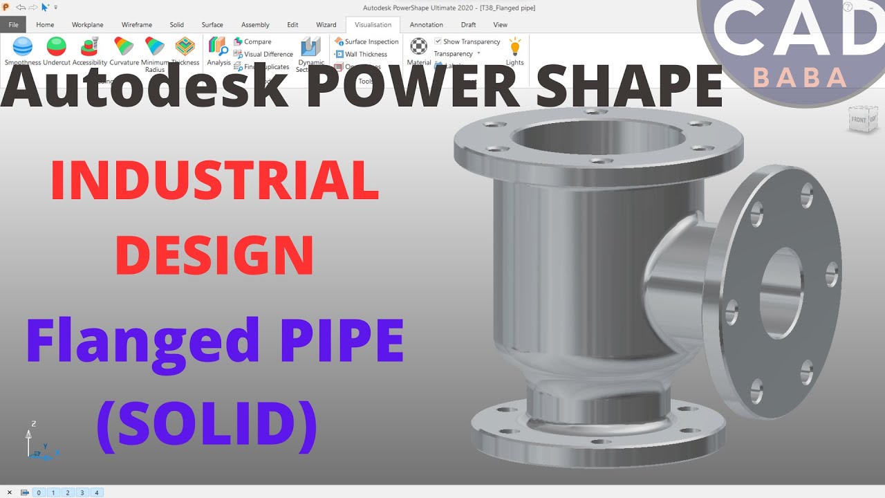Pipe Design || Flanged pipe || Autodesk PowerSHAPE - YouTube