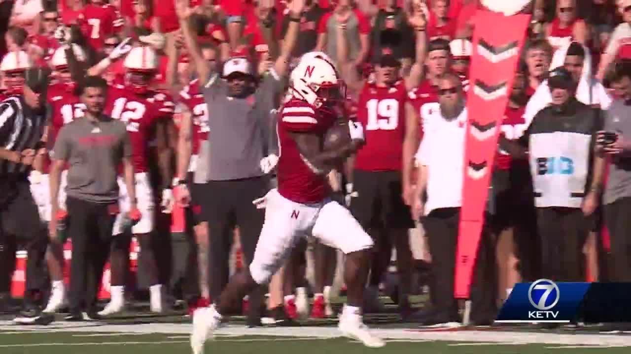 Nebraska wins first home game of the season against North Dakota - YouTube