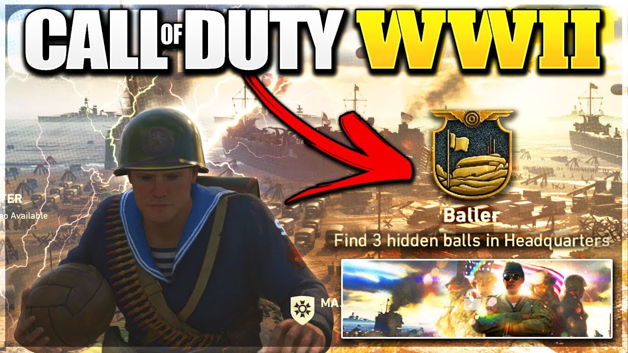 Call Of Duty WW2 HIDDEN GRIDIRON BALL LOCATIONS! Headquarters ...