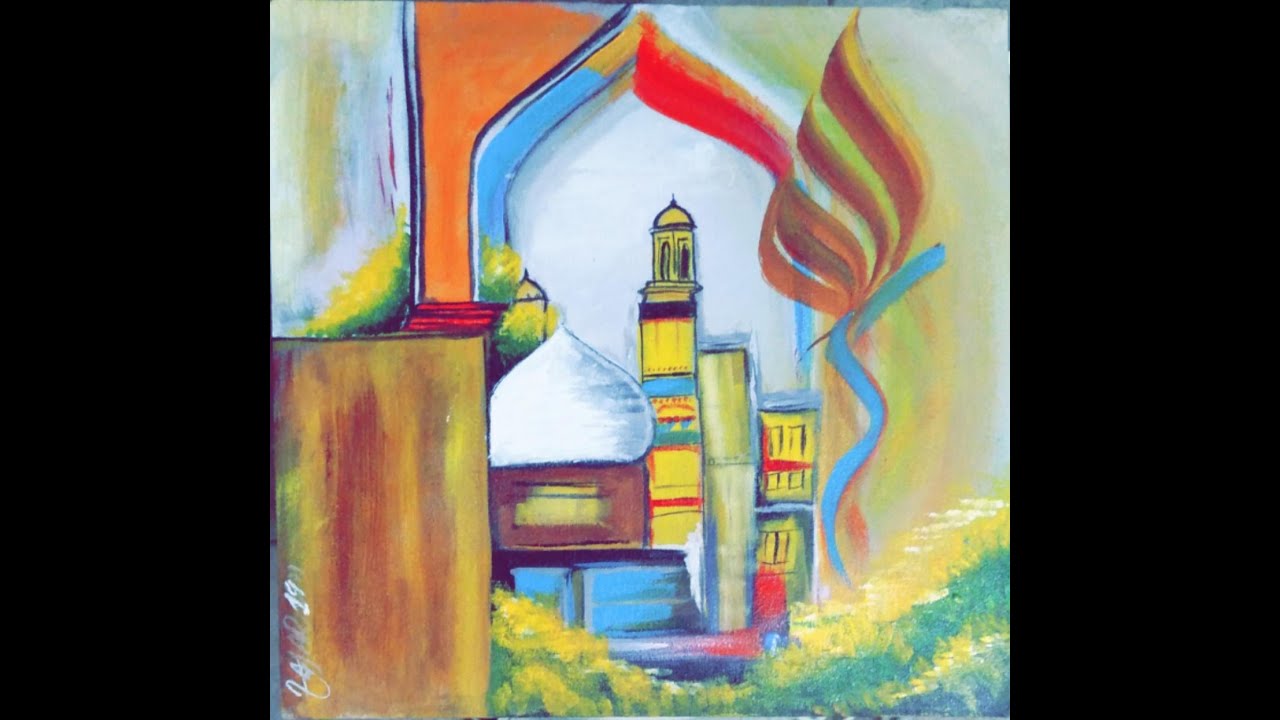 Easy abstract calligraphy idea \ Most beautiful abstract mosque ...