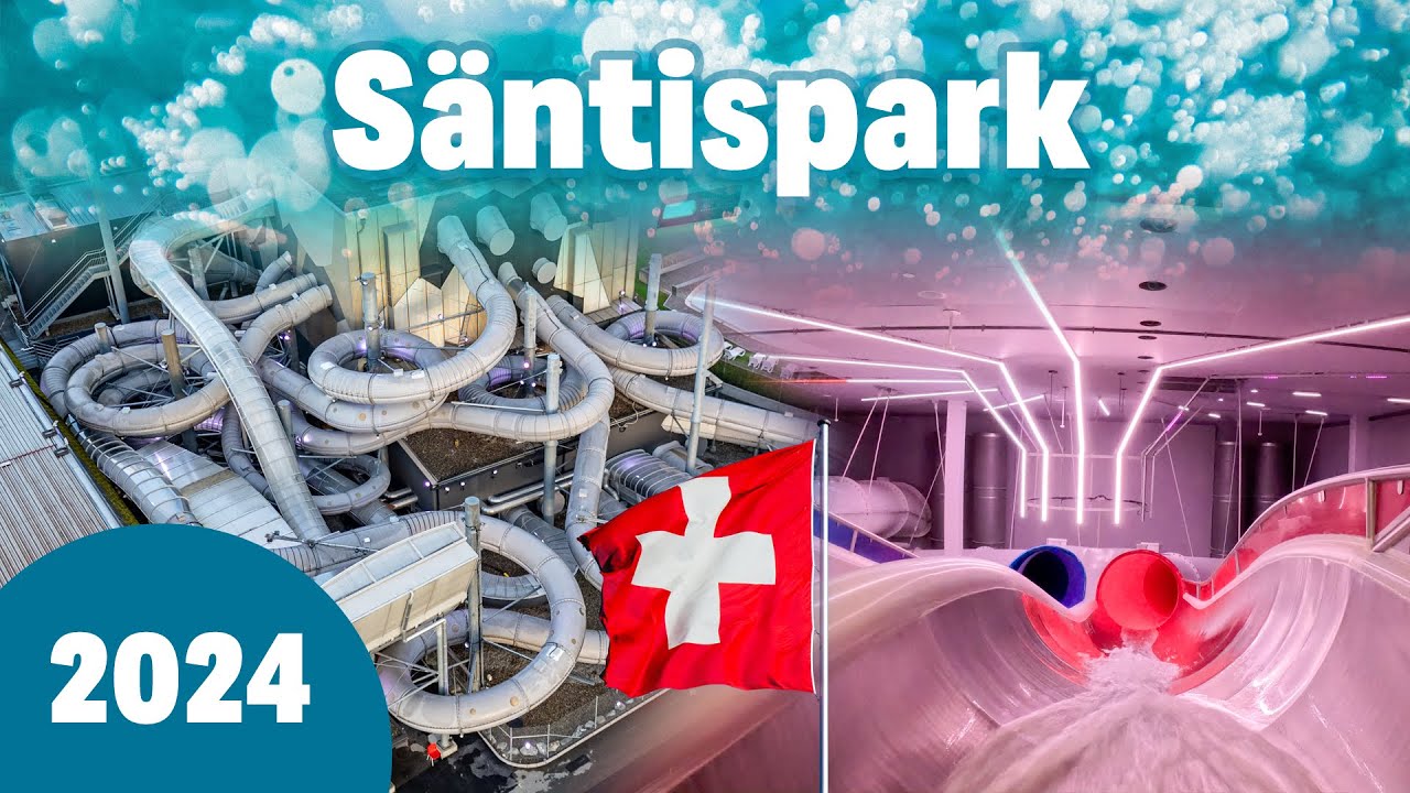Crazy Swiss Indoor Water Park! Säntispark - All Slides 2024 - YouTube