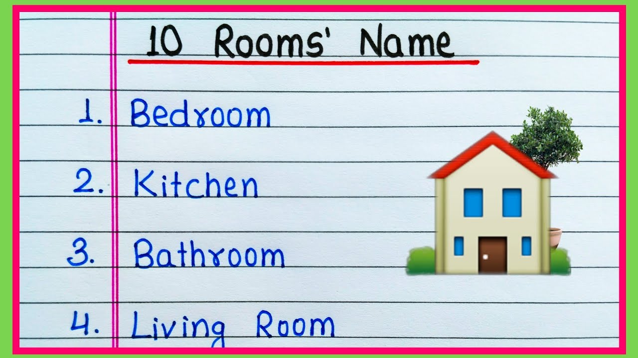 10 Rooms Name | Rooms Name in a house | Rooms Name in English ...