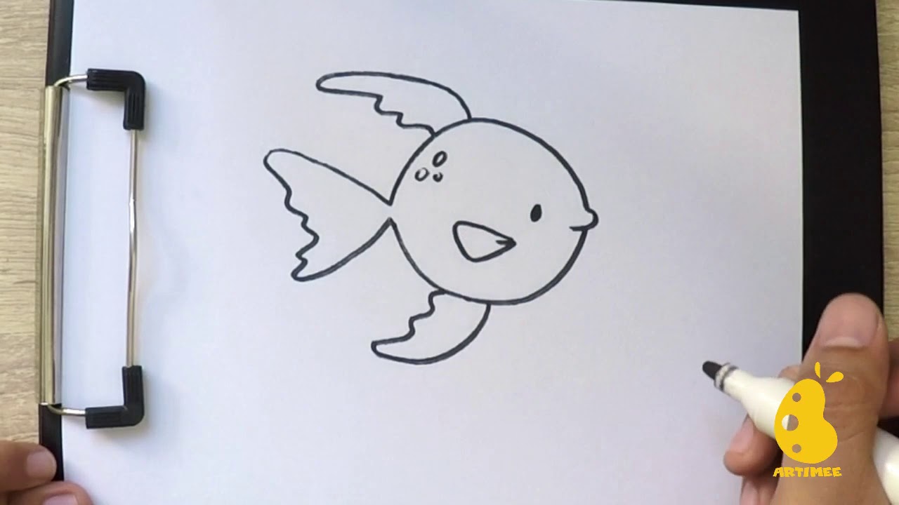 How to Draw pretty fish - YouTube