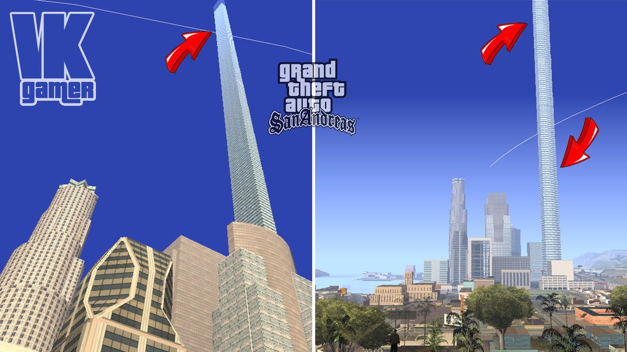 Jumping From The Tallest (Tower) Building In Gta San Andreas Crazy Jump ...