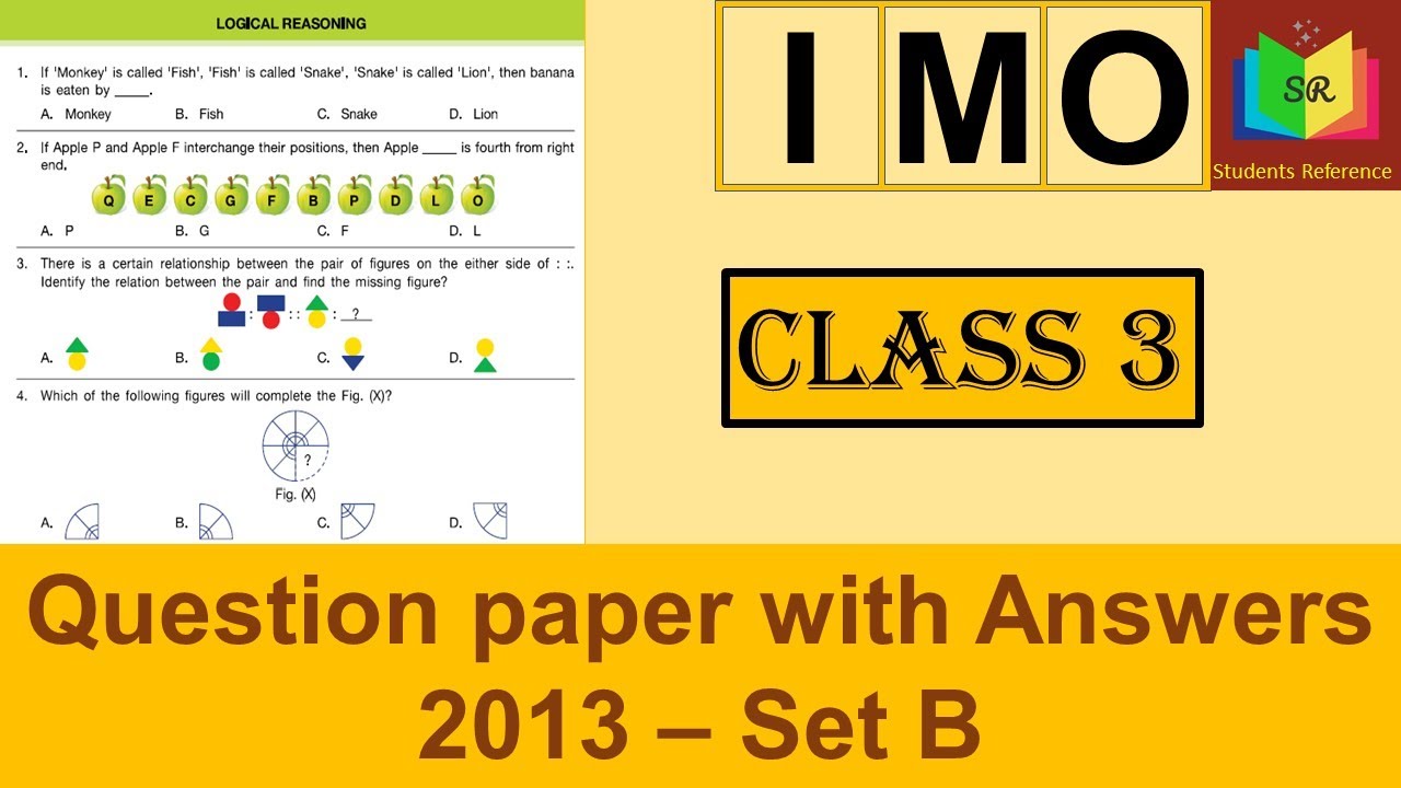IMO Class 3 ion Paper 2013 Set B IMO Class 3 ion Paper IMO Class 3 ion Paper 2013 Set B IMO Class 3 ion Paper