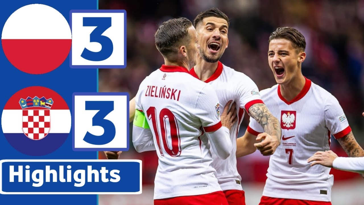 POLAND VS CROATIA ( 3 3 ) | HIGHLIGHTS | UEFA NATIONS LEAGUE - YouTube