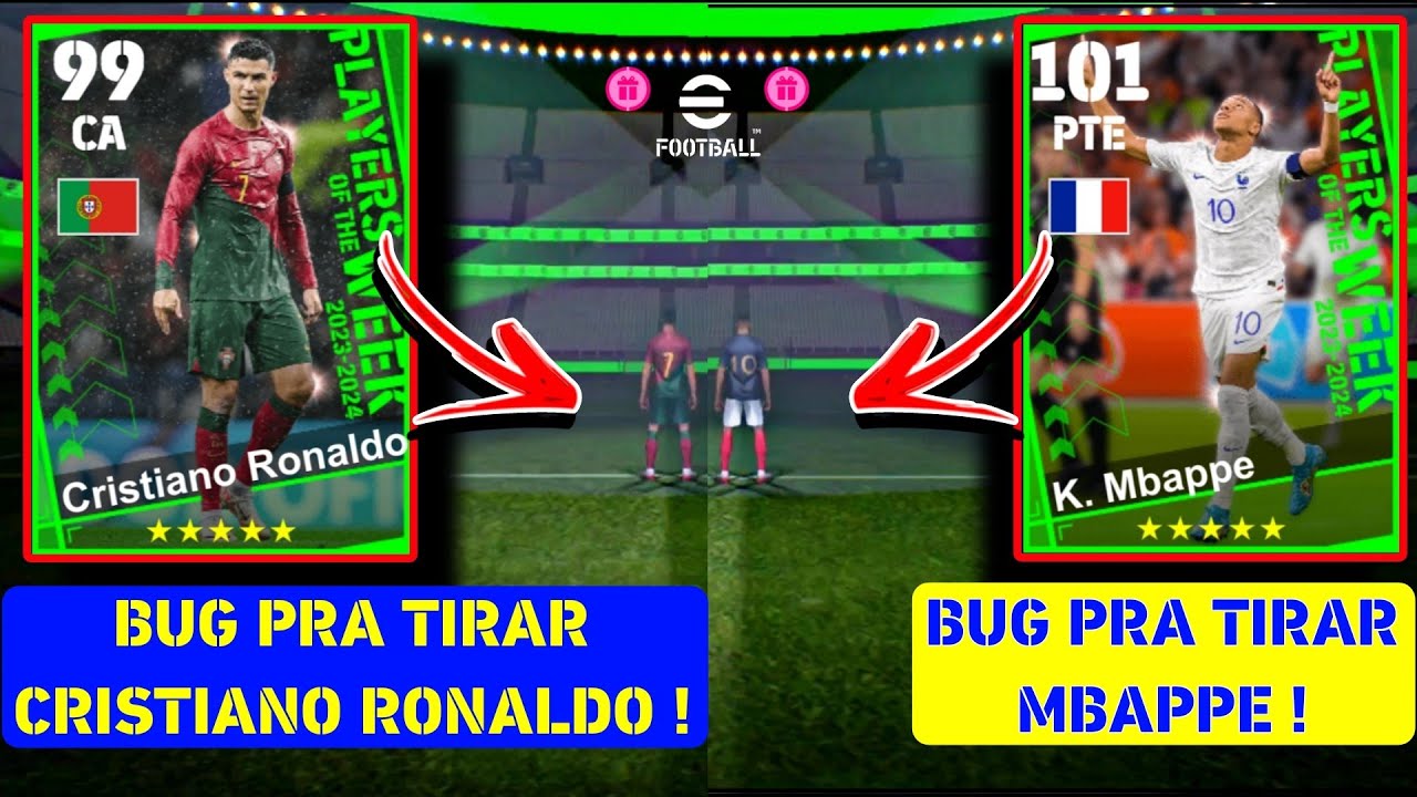 BUG pra Ganhar CRISTIANO RONALDO e MBAPPE - eFootball 2024 mobile - YouTube