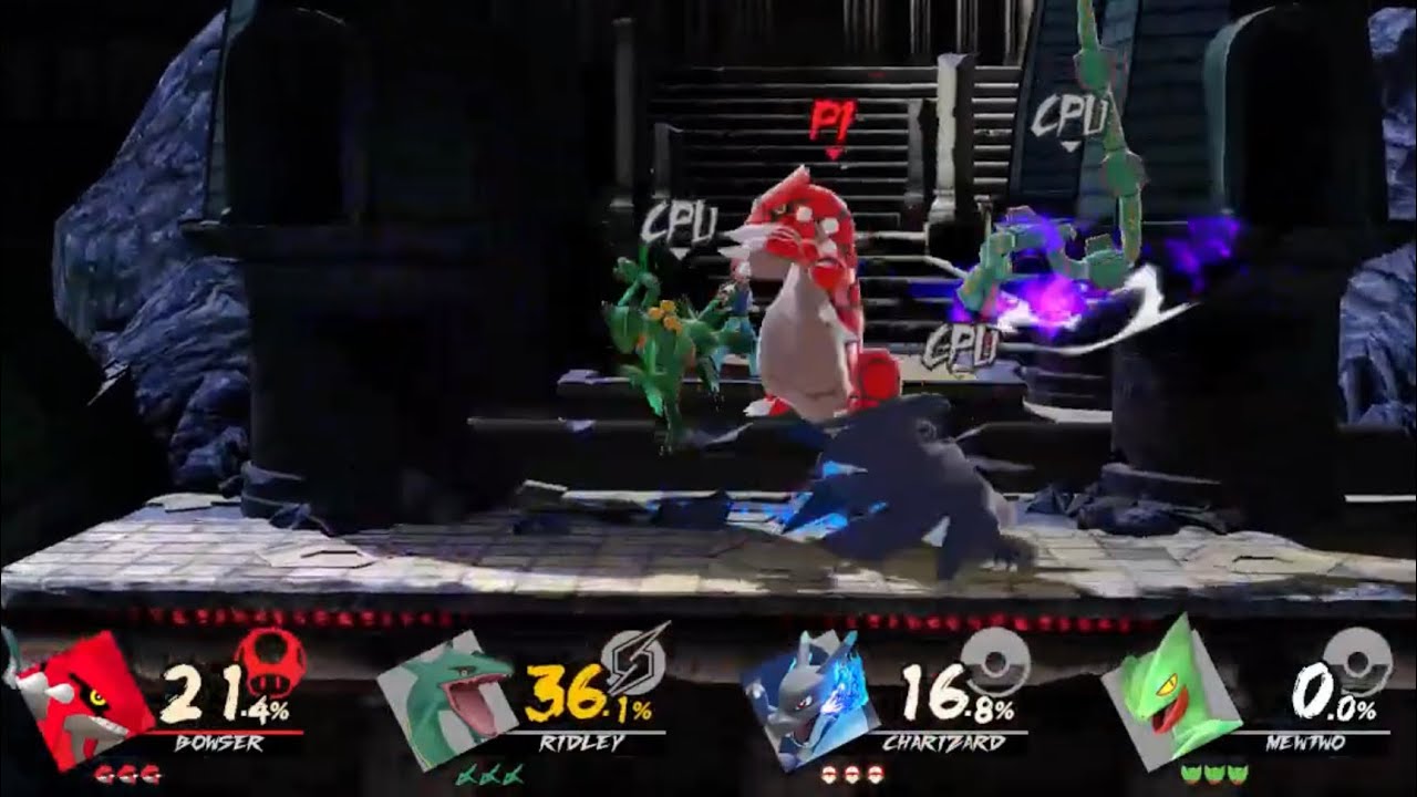 Groudon vs Rayquaza vs Mega Charizard X vs Sceptile (smash ultimate ...