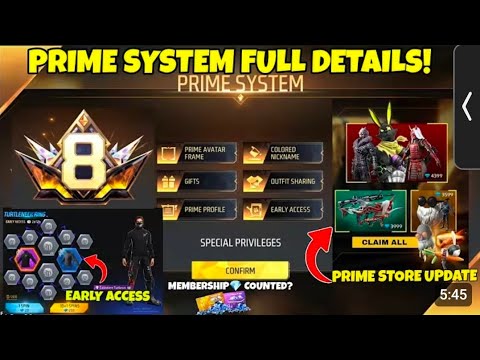 New Prime System Free Fire 2025 | Prime Level Kaise Badhaye? Prime ...