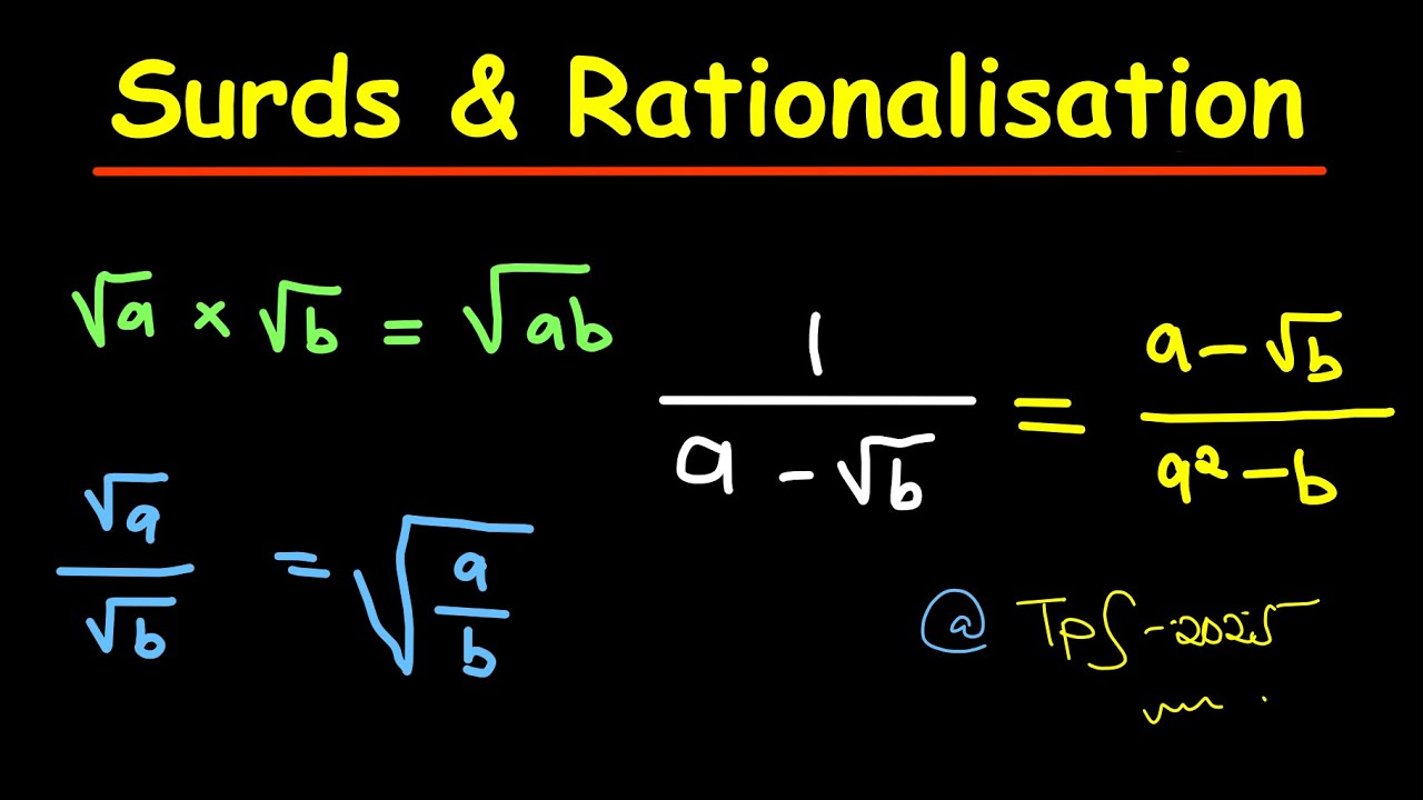 Surds and Rationalization Simplified - YouTube