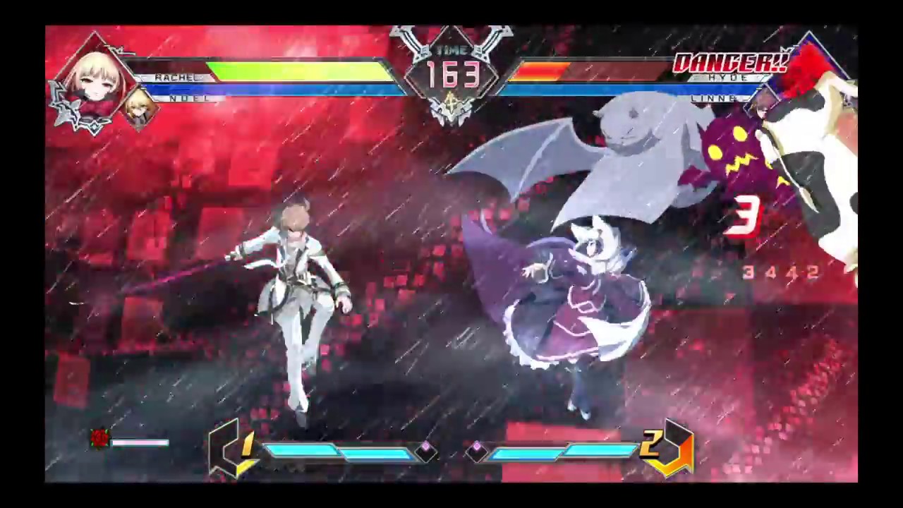 BLAZBLUE CROSS TAG BATTLE - Noel & Rachel VS Hyde & Linne - YouTube
