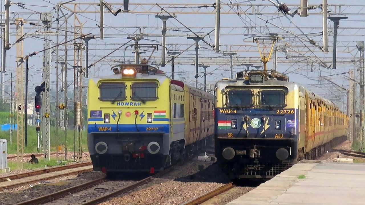 ‎️‍🔥‎️‍Beautiful "ICF Shatabdi" Livery WAP-4 of Indian Railways | Fast ...