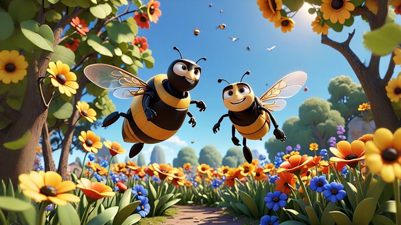 "the Busy Buzzing Bee; |Nursery rhymes for kids poem song babli TV ...
