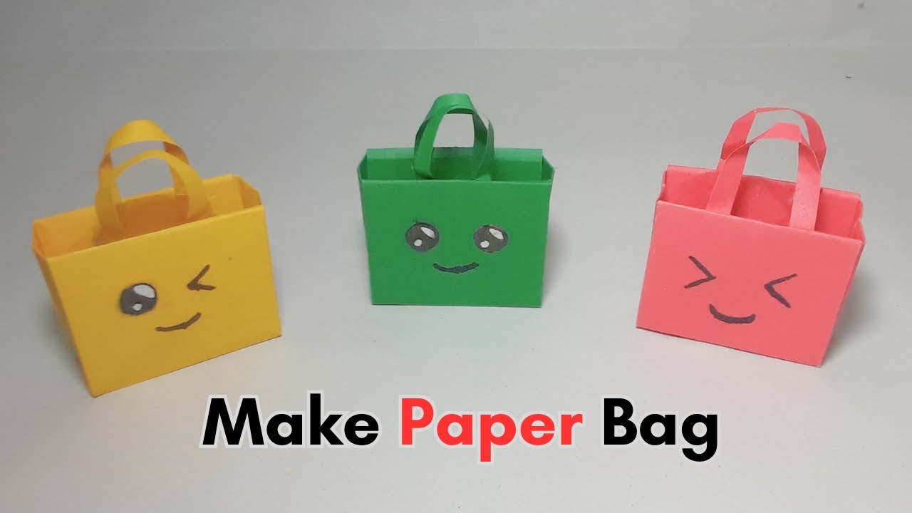 How To Make Paper Mini Bag | Paper Craft | DIY Mini Bag | Easy Tutorial ...