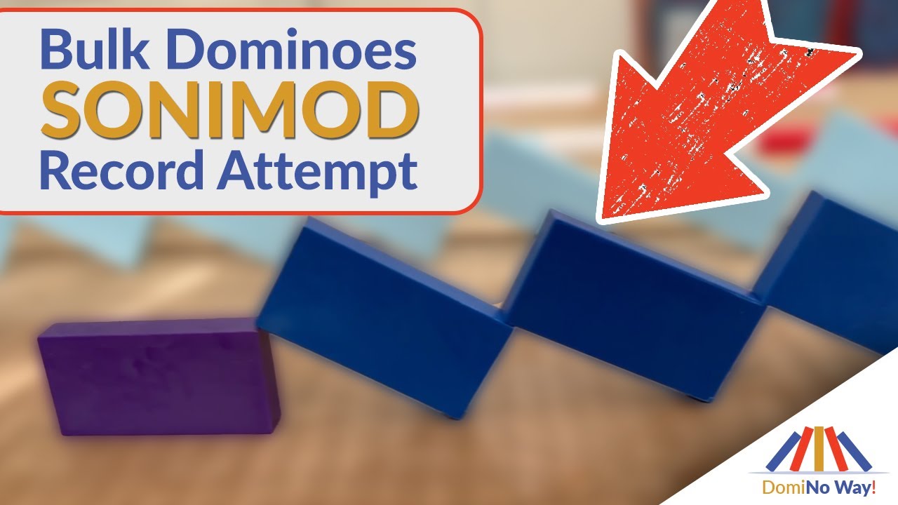 AMAZING Bulk Dominoes Sonimod/Lightning Run Record Attempt - YouTube