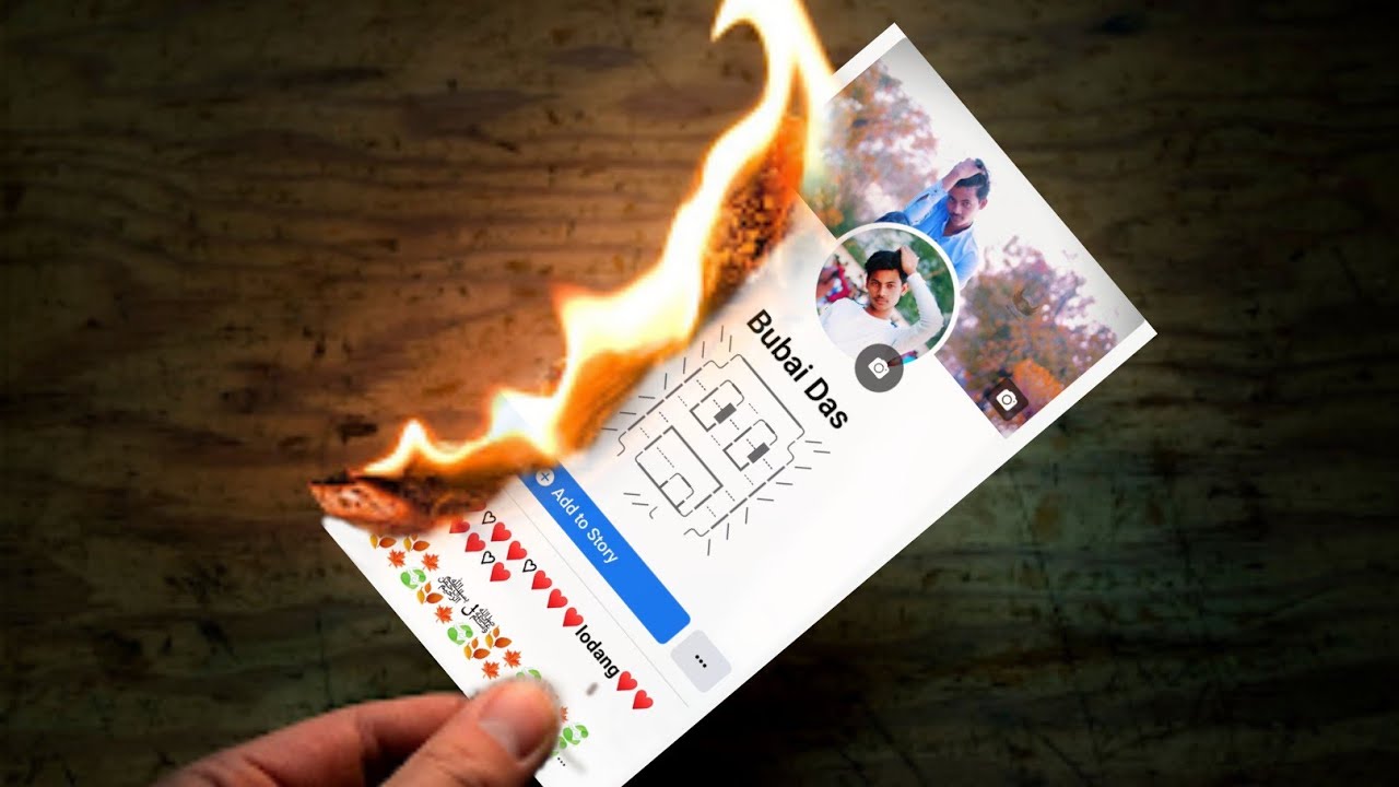 PicsArt tutorial || Fire Burning Facebook profile picture || PicsArt ...