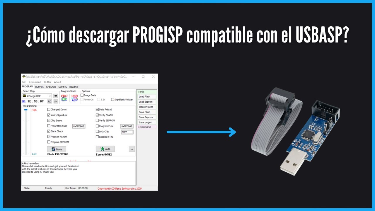 ¿cómo Descargar Progisp Compatible Con El Usbasp Youtubeemk 9248