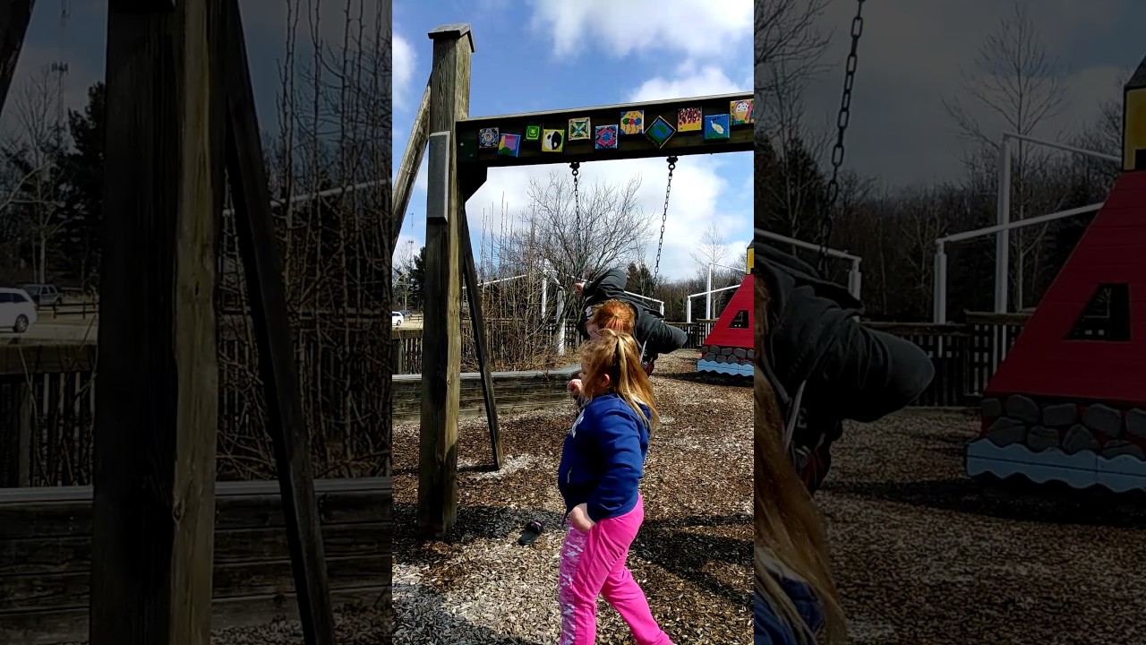 Teen Girl Gets Stuck in Baby Swing at Park - YouTube