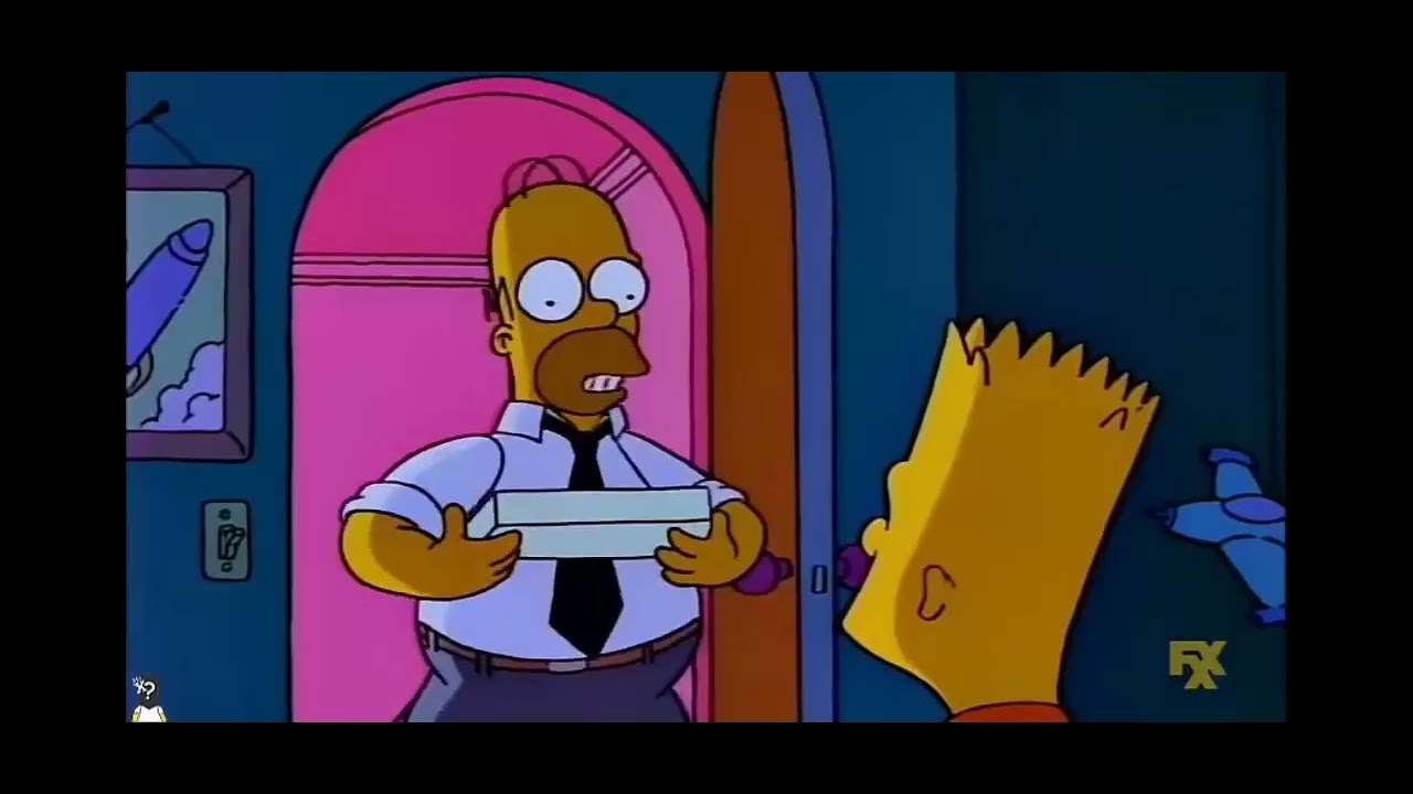 Homero le trae pizza a bart - YouTube