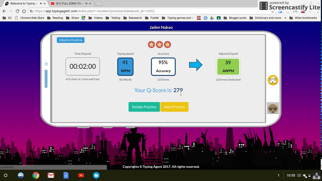 Playing on typing agent - YouTube