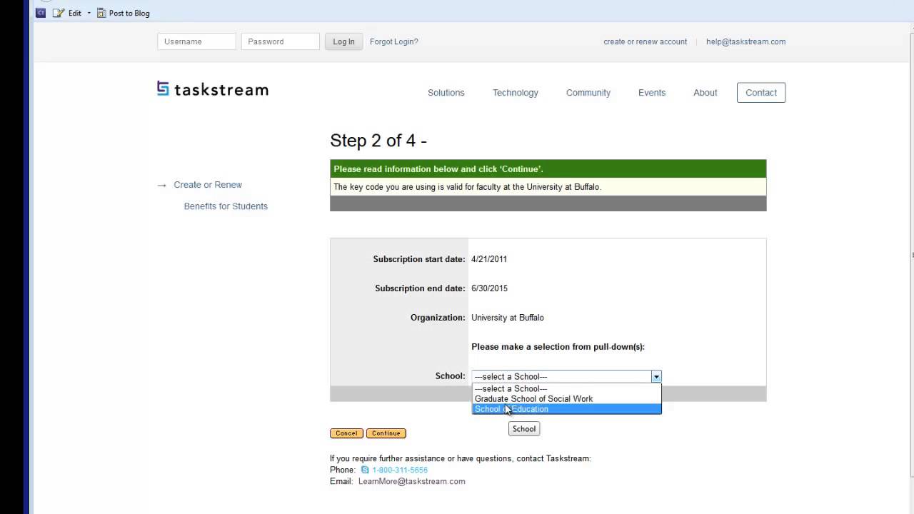 Taskstream - Field Educator Account Set Up (UBSSW) - YouTube
