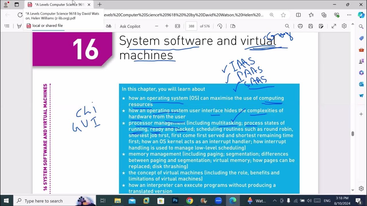 A-Level Cs-9618 | Chap-16 | System software and Virtual Machine | processor management by OS ...