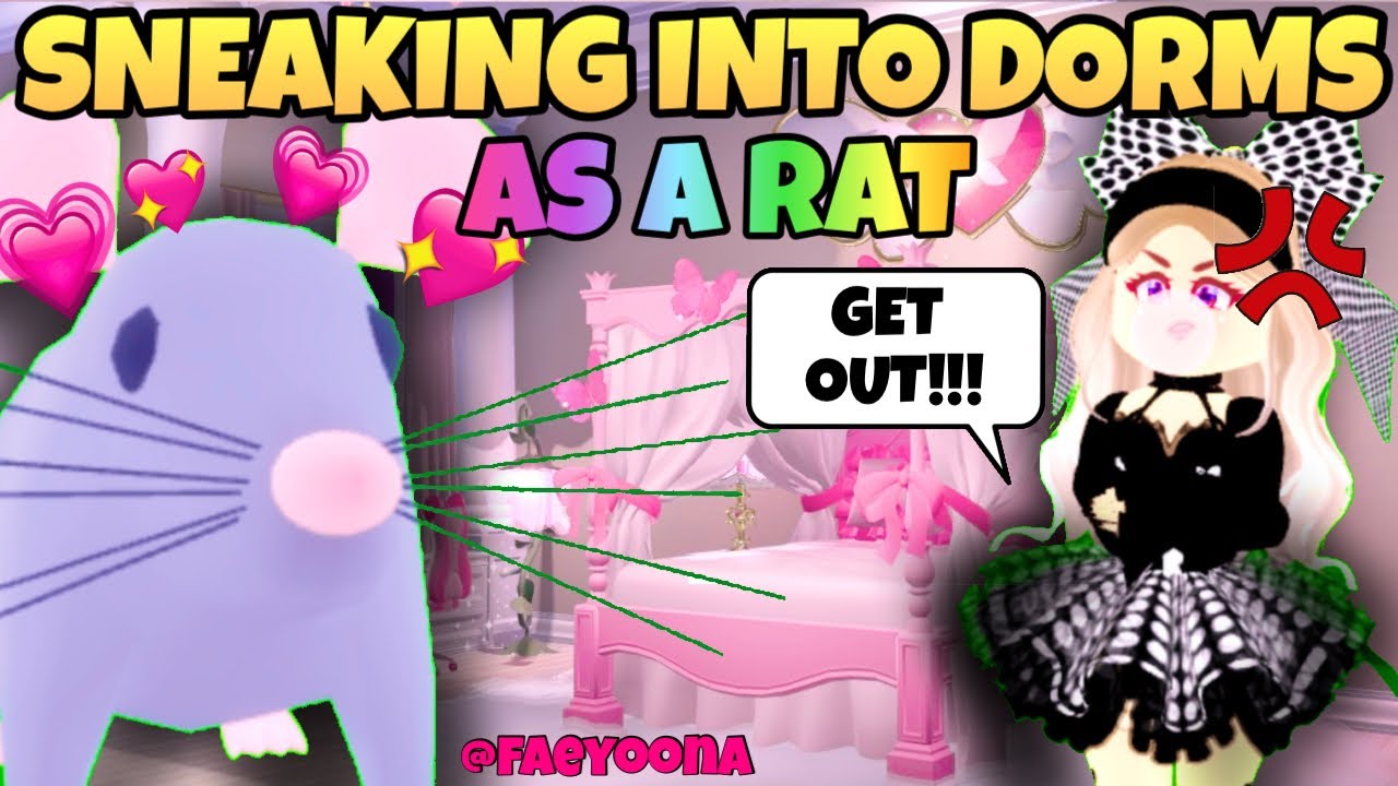 *SNEAKING INTO PEOPLES DORM* (as a rat) & *RATING THEM* Royale High New ...