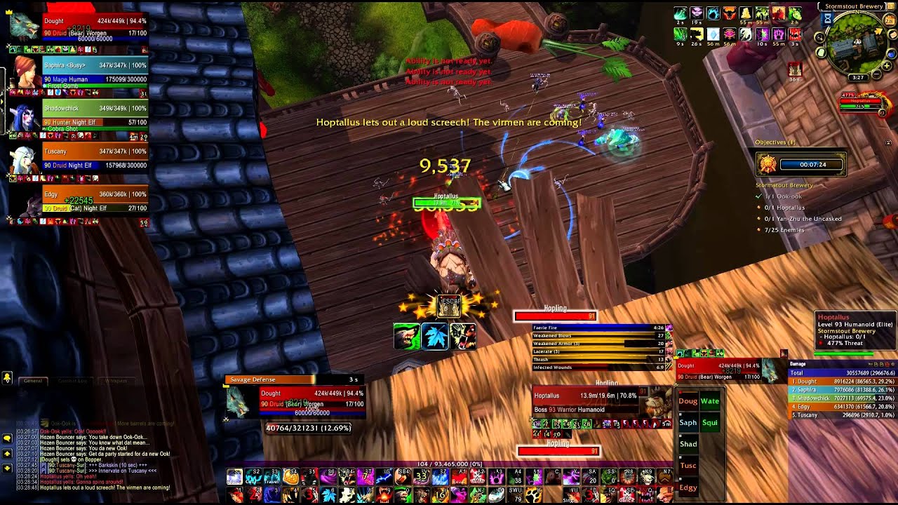 Stormstout Brewery Challenge Mode:Gold - Guardian Druid PoV - YouTube