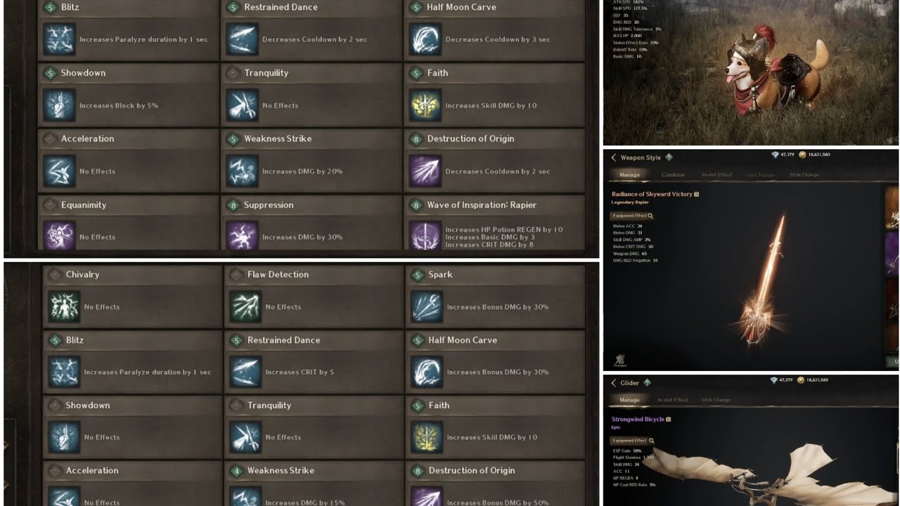 Night Crows Global | Rapier PVE Build | Weapon Proficiency Comparison ...