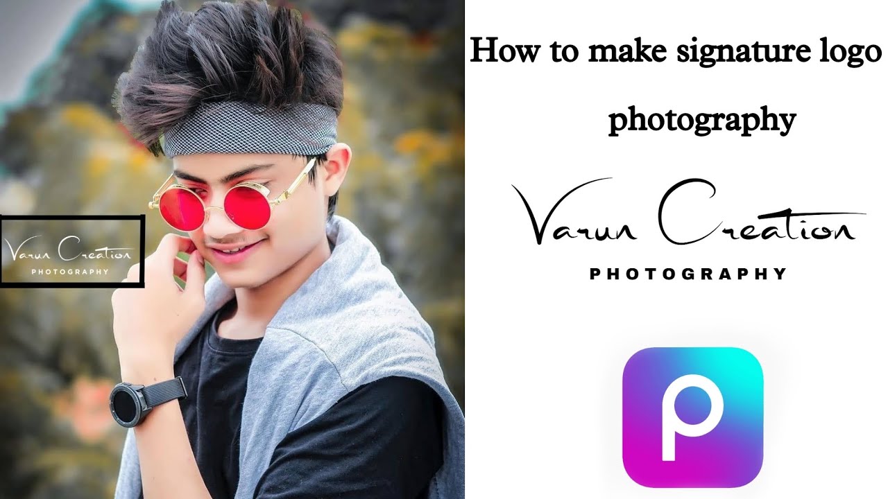 How to make signature logo for photography in PicsArt || PicsArt se ...