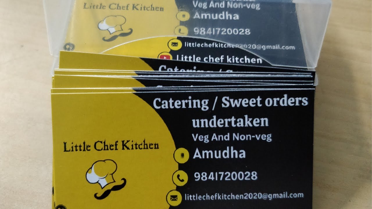 New Visiting Card for Food order | little Chef Kitchen | #youtube - YouTube