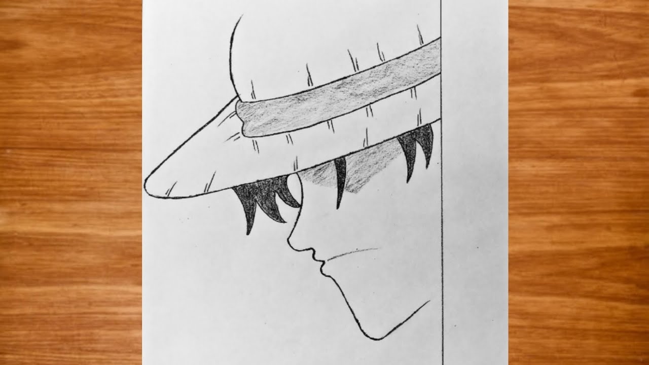 How to draw Luffy step by step || Anime drawing easy One piece Drawing ...