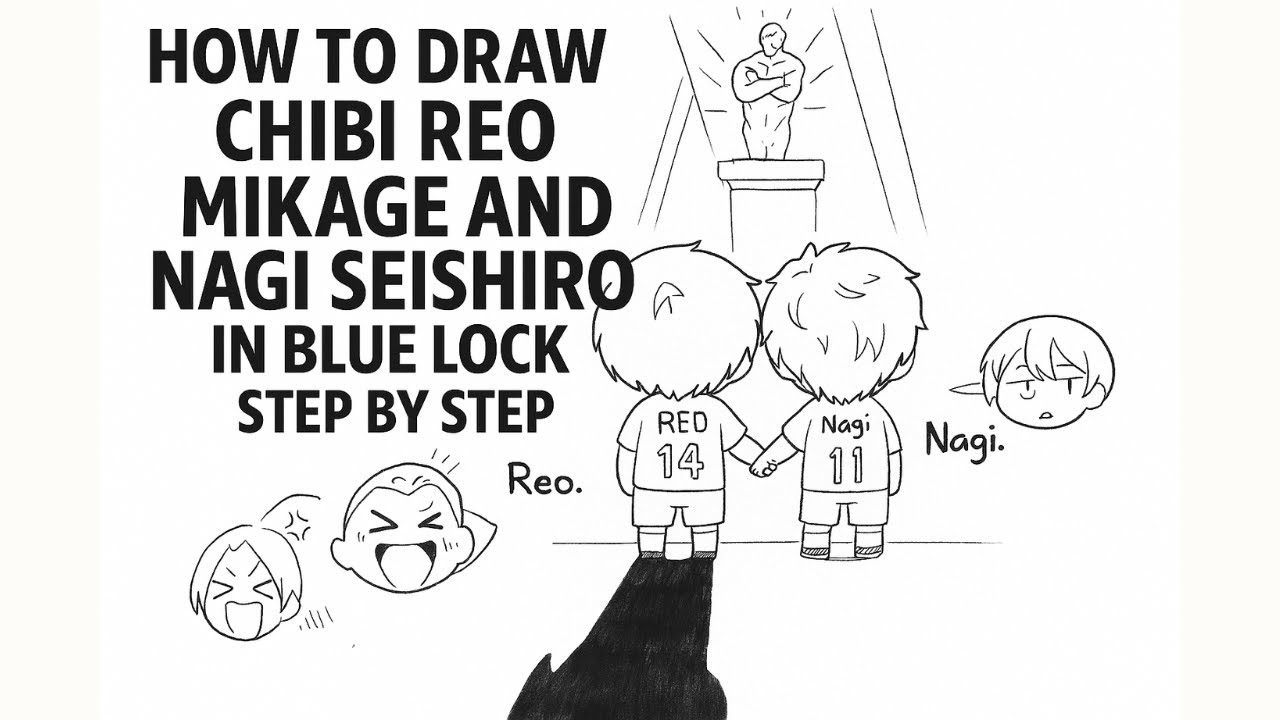 How to draw IChibi Reo Mikage and Nagi Seishiro in Blue Lock I step by ...
