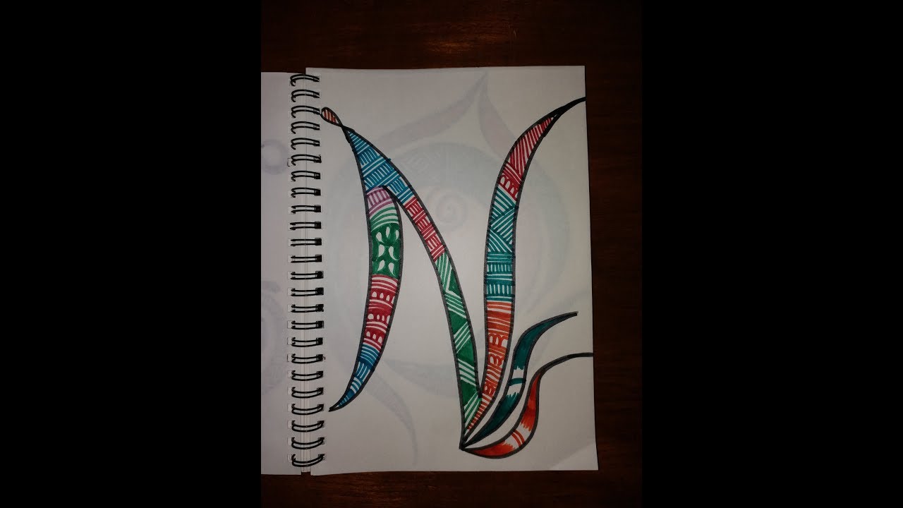 Fancy Letter- How To Write Fancy Letter 'N' With Pattern || Back To ...