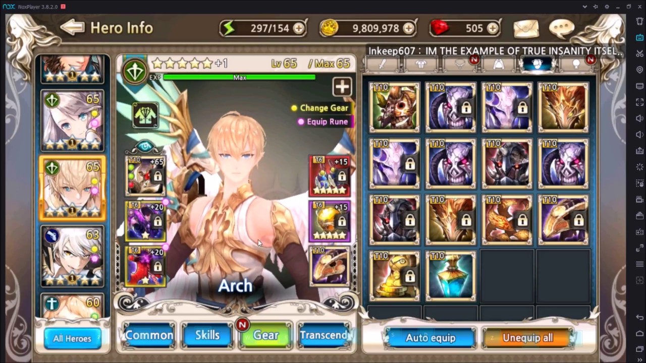 King's Raid - T1 Arch destroying 6-21 Hell Mode Auto - YouTube