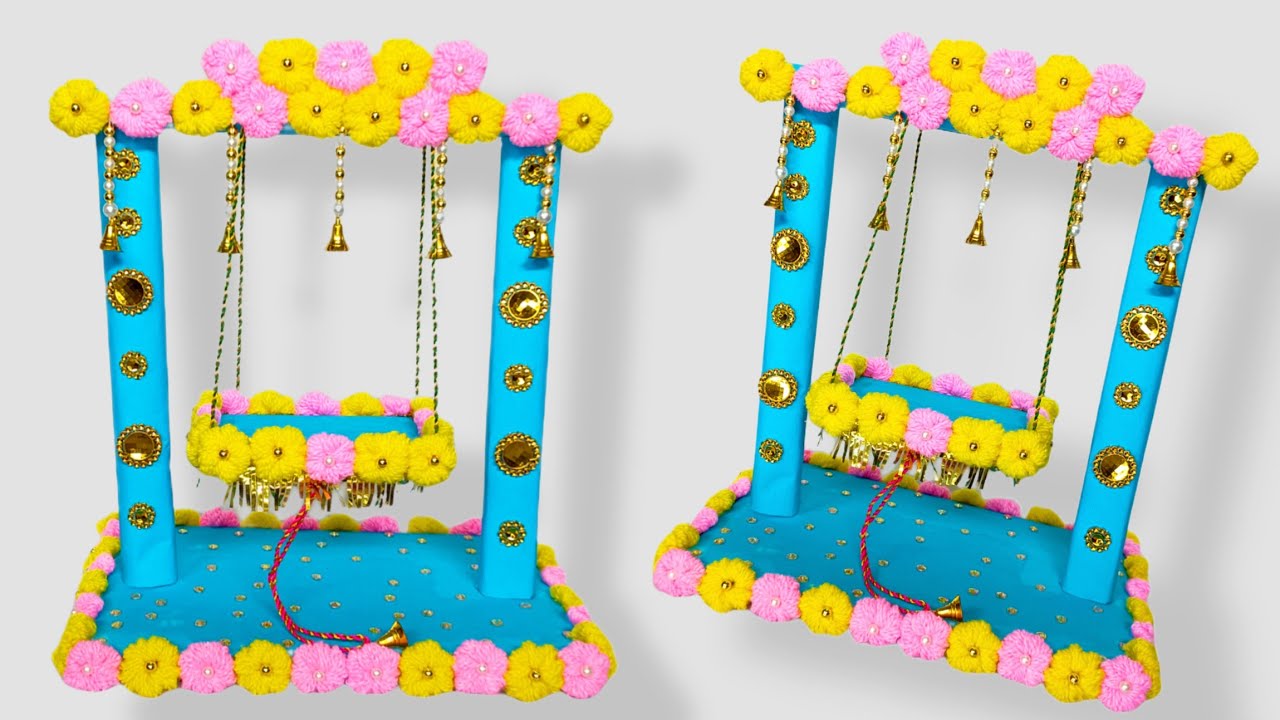 How To Make Jhula For Laddu Gopal | DIY Krishna Jhula | DIY Swing ...