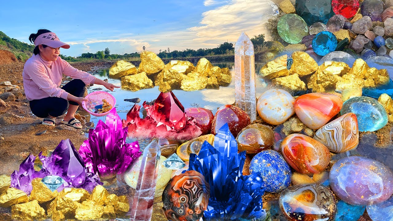 Discovery of finding Gold, Diamond Amethyst. Diamonds, Gemstone Quartz ...