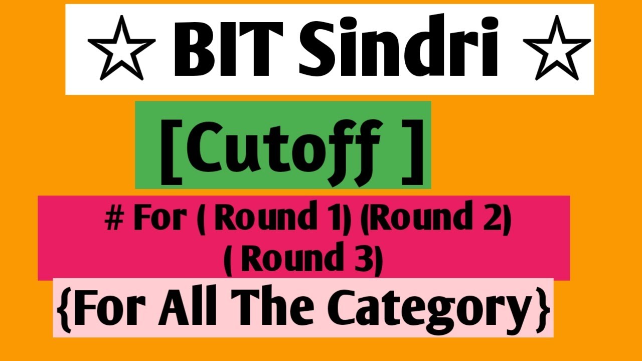 Bit Sindri||Cutoff||Bit Sindri cutoff ||Cutoff 2022||Placement 2022 ...