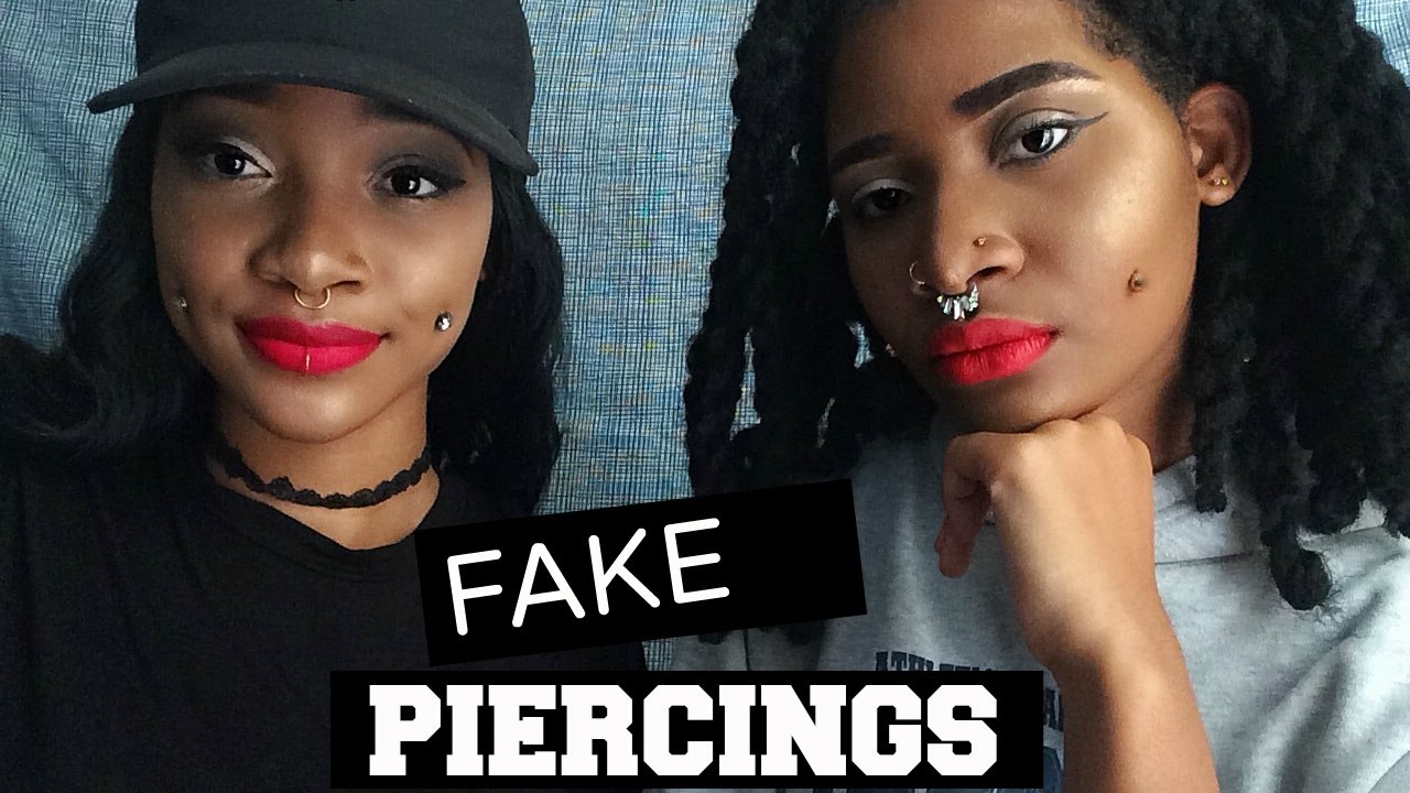 How to FAKE piercings | Future Piercings? - YouTube