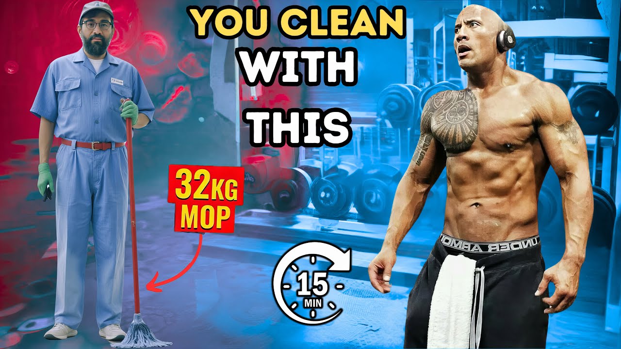 Anatoly's 32kg Mop Lift Powerlifter vs. Science 🤯!Anatoly gym prank ...