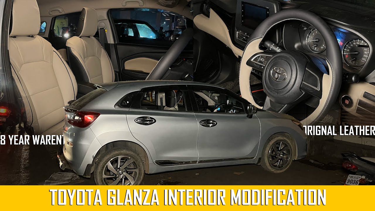 Toyota Glanza Interior Makeover: Custom Leather with 8-Year Warranty ...